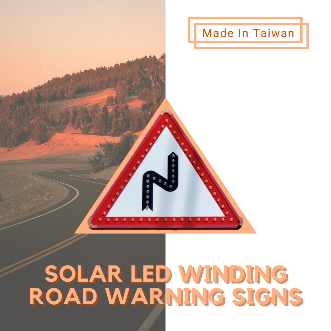 Solar LED Winding Road Warning Signs | Taiwantrade