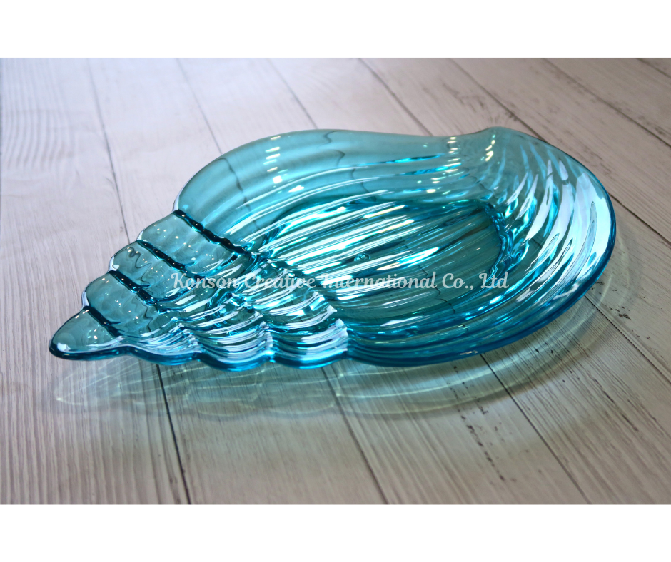 Drinkingware - Sea Shell Conch Snack Plate, Plastic Shell Serving Plate ...