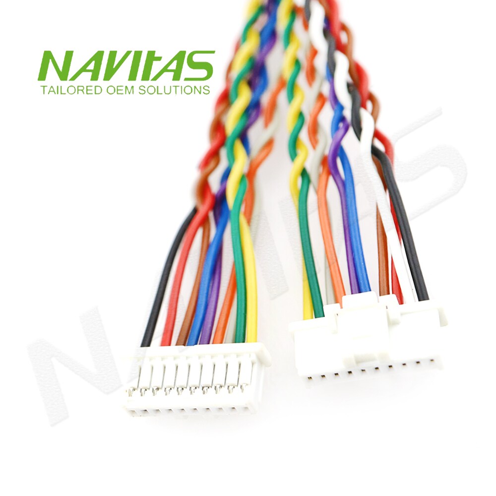 10pin 1mm Pitch Molex Display Cable LCD LVDS Twisted Pair Wire Harness ...