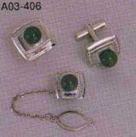 Taiwan Jade Tie pin and Cufflink | Taiwantrade