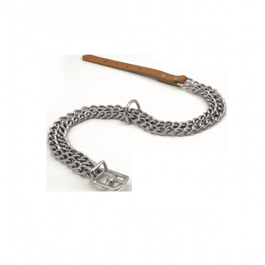 Double Row Buckle Chain W/ Leather | Taiwantrade.com