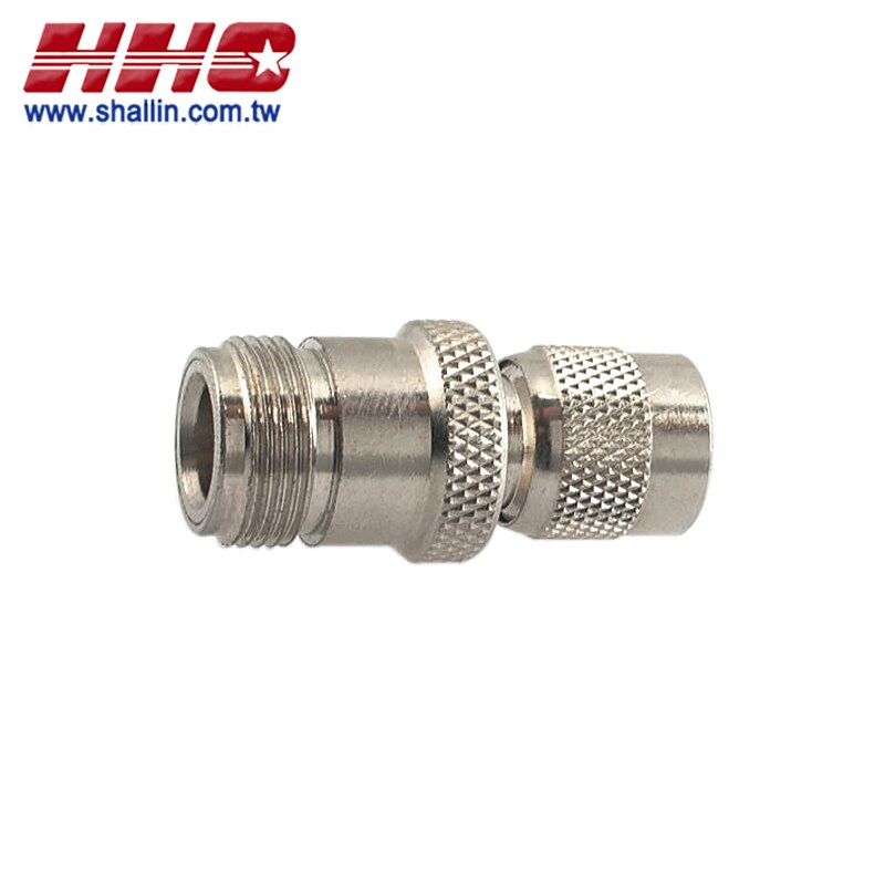 RF connector, TNC male to N female gold-pin, RoHS Directive-compliant ...