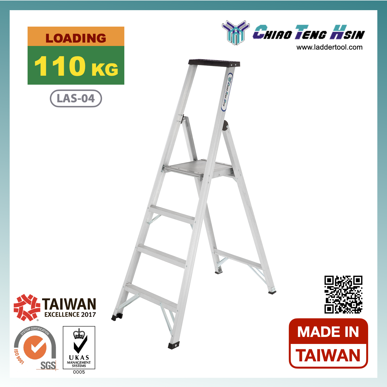 Lightweight Aluminum Folding Step Ladder | Taiwantrade.com