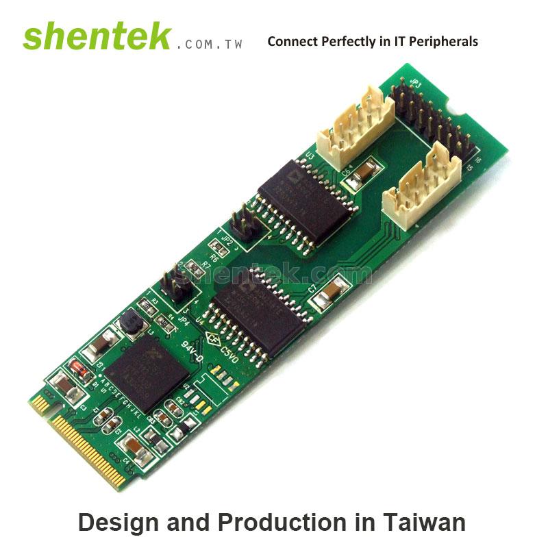 2 port RS485 serial M.2 Isolation embedded card | Taiwantrade