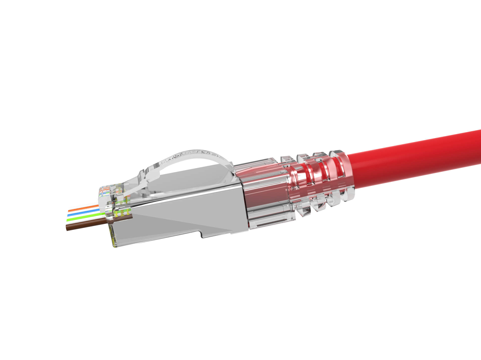Category 5E STP Easy Pass Through Modular Plug With Arch Latch ... Category 5E STP Easy Pass Through Modular Plug With Arch Latch ...