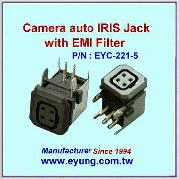 Auto IRIS Connector, with EMI / RFI Preventive Shield , available for ...