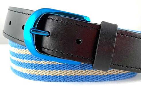Blue Strip Webbing Belt With Plating Blue Belt Buckle T32-3201 ...