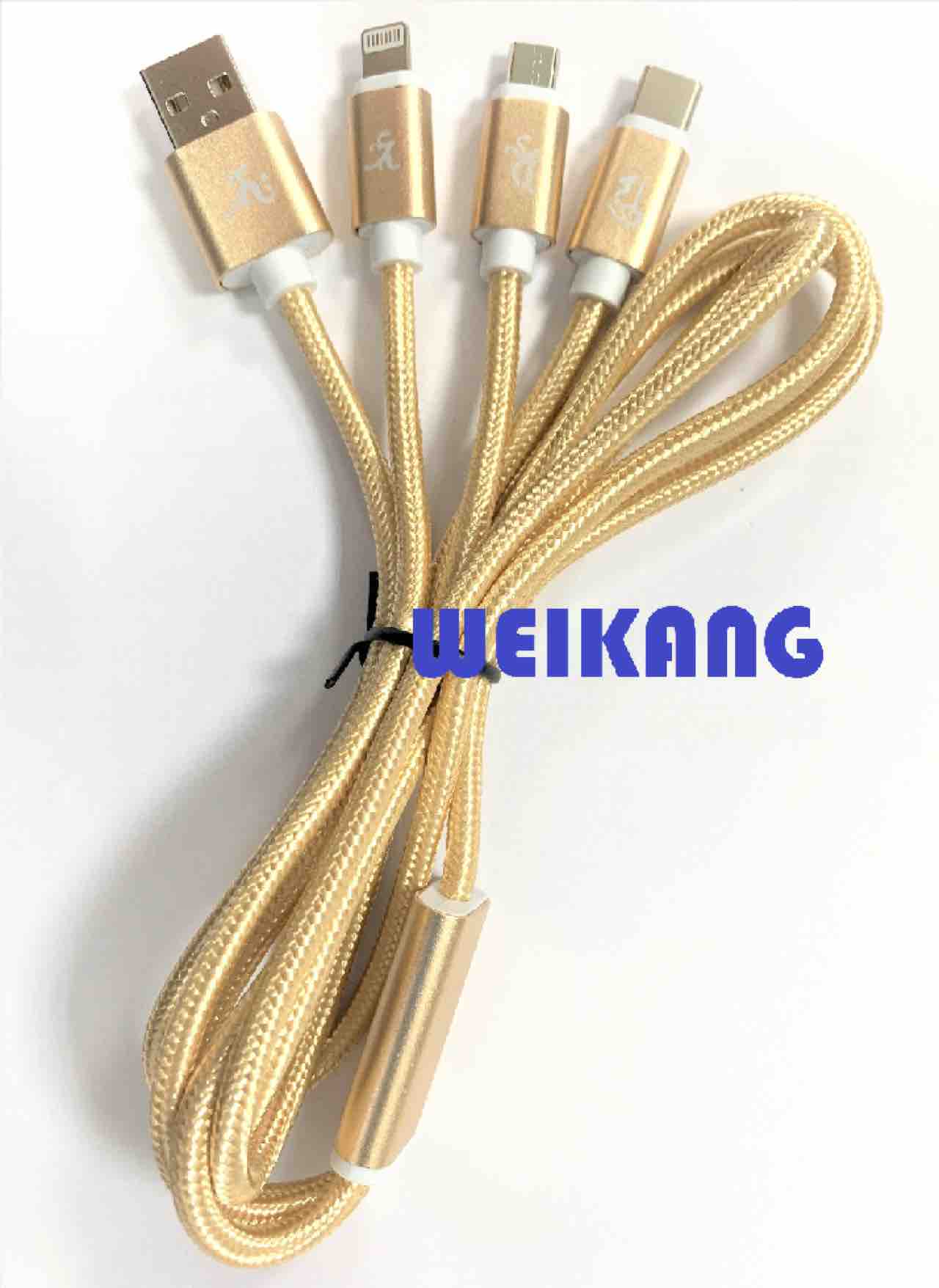 3-in-1 1.2M USB Charging Cable | Taiwantrade