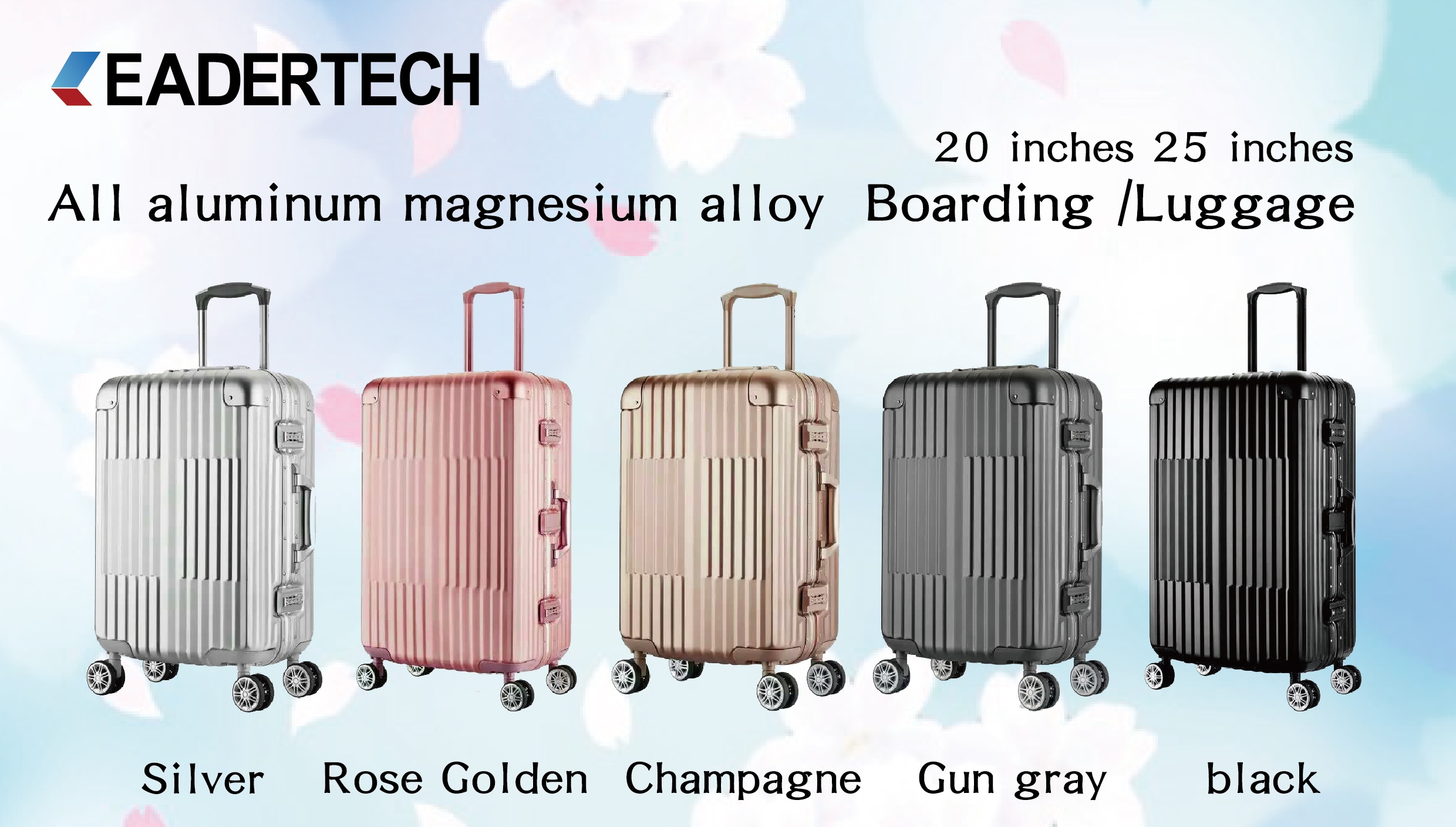 Our top-tier luggage: crafted from aluminum-magnesium alloy, hard case ...