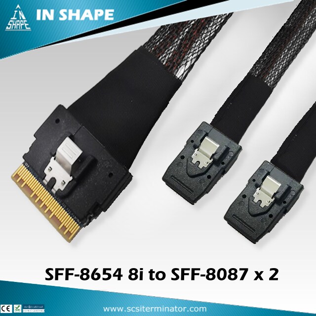 Slimline SAS 8i SFF-8654 to SFF-8087 x 2 Cable supplier | Taiwantrade.com