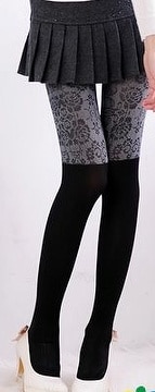 Ladies Fashion 2-tone Combo Tights | Taiwantrade