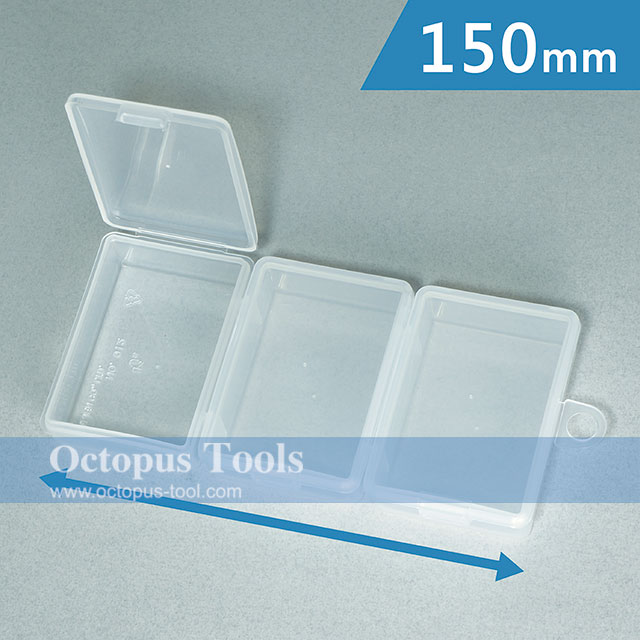 Plastic Compartment Box 3 Grids, 3 Lids, Hanging Hole, 5.9x2.8x0.9 inch ...