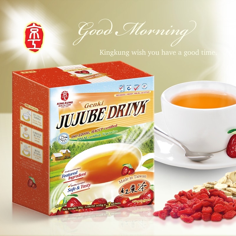 【King Kung】Genki Jujube Drink (10g x 3 packs) | Taiwantrade.com