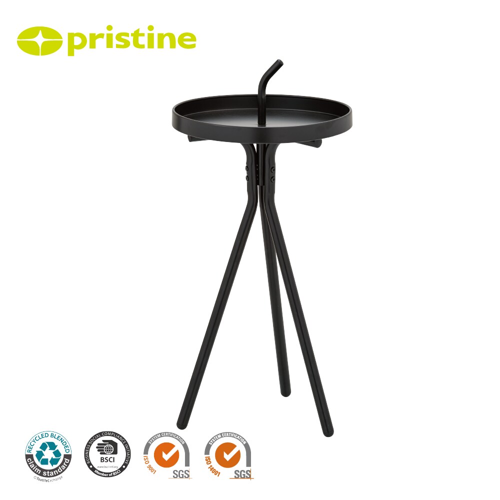 Metal Round Side Table with Handle | Taiwantrade