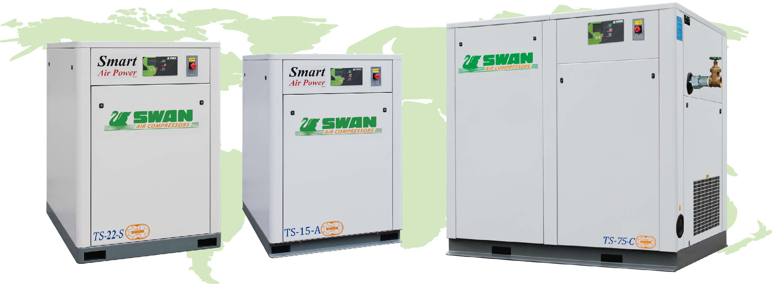 swan air compressor TS series (15~100HP) | TONG CHENG IRON WORKS CO., LTD.