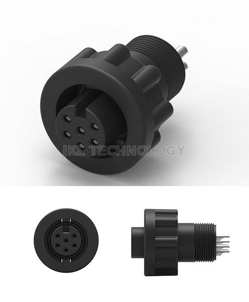 A size 6Pin Female Lock type Connector for soldering, IP67 | Taiwantrade