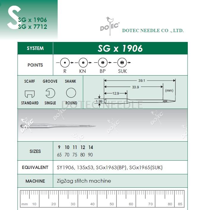 SGX1906 - ZigZag stitch Machine Needle | Taiwantrade