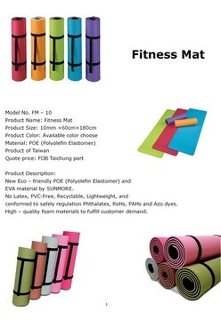 Yoga mat non slip, yoga mat thick , workout mat | Taiwantrade