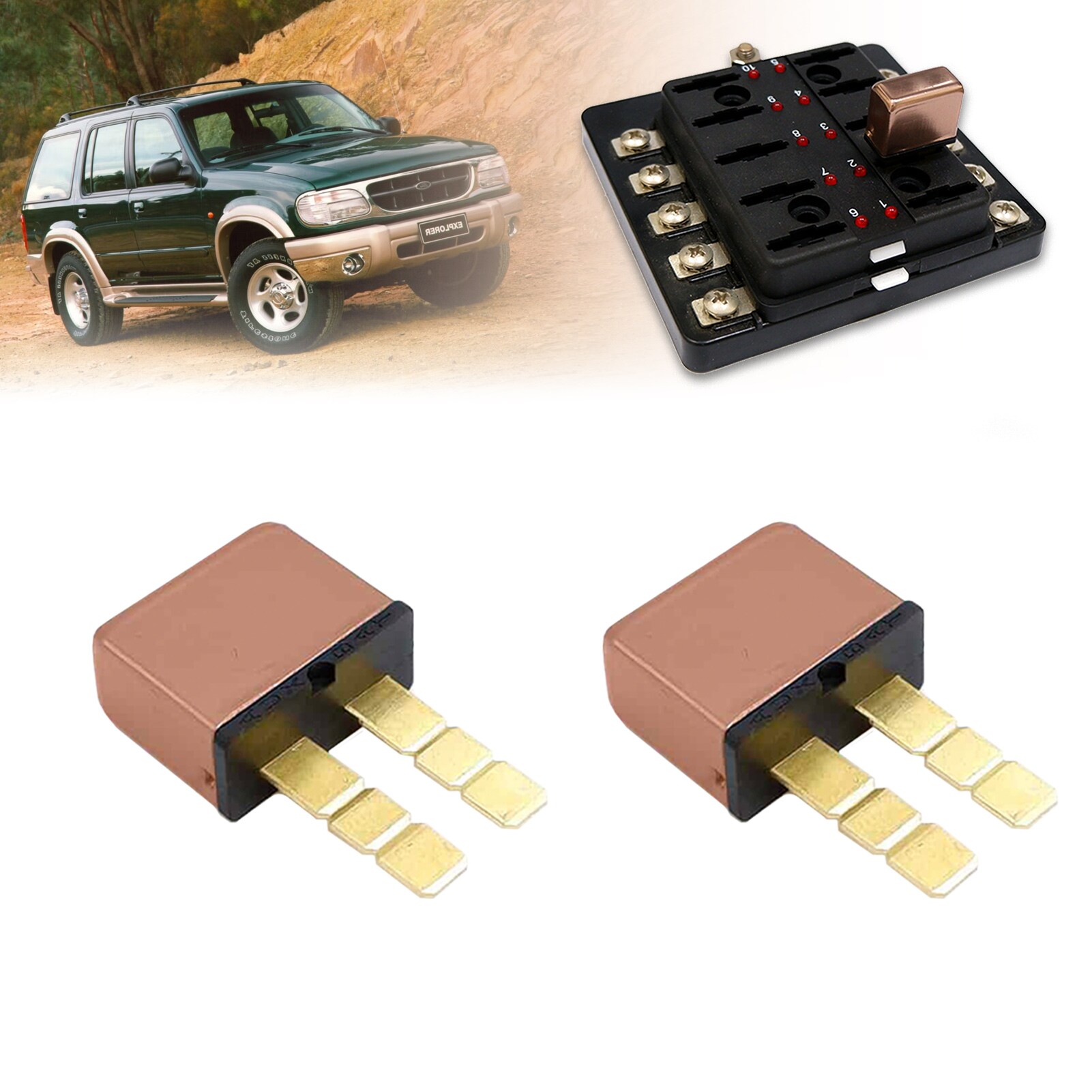 7.5A, Automotive Circuit Breaker, Plug In Mounting, ATC Blade Type ...