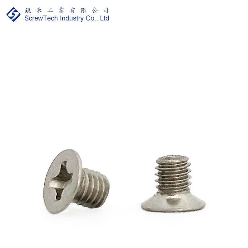【ScrewTech】Flat Head, Phillips, M3x4, Machine Screw, Nitric Acid ...