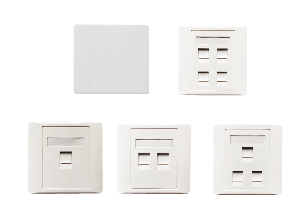 Wall mounted Faceplate ,British style, 86mm*86mm with shutter | Taiwantrade