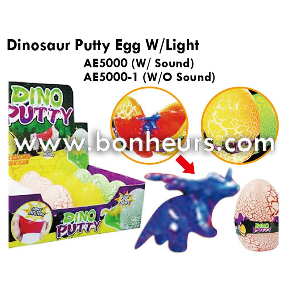 LIGHT & SOUND DUNOSAUR PUTTY EGG | Taiwantrade