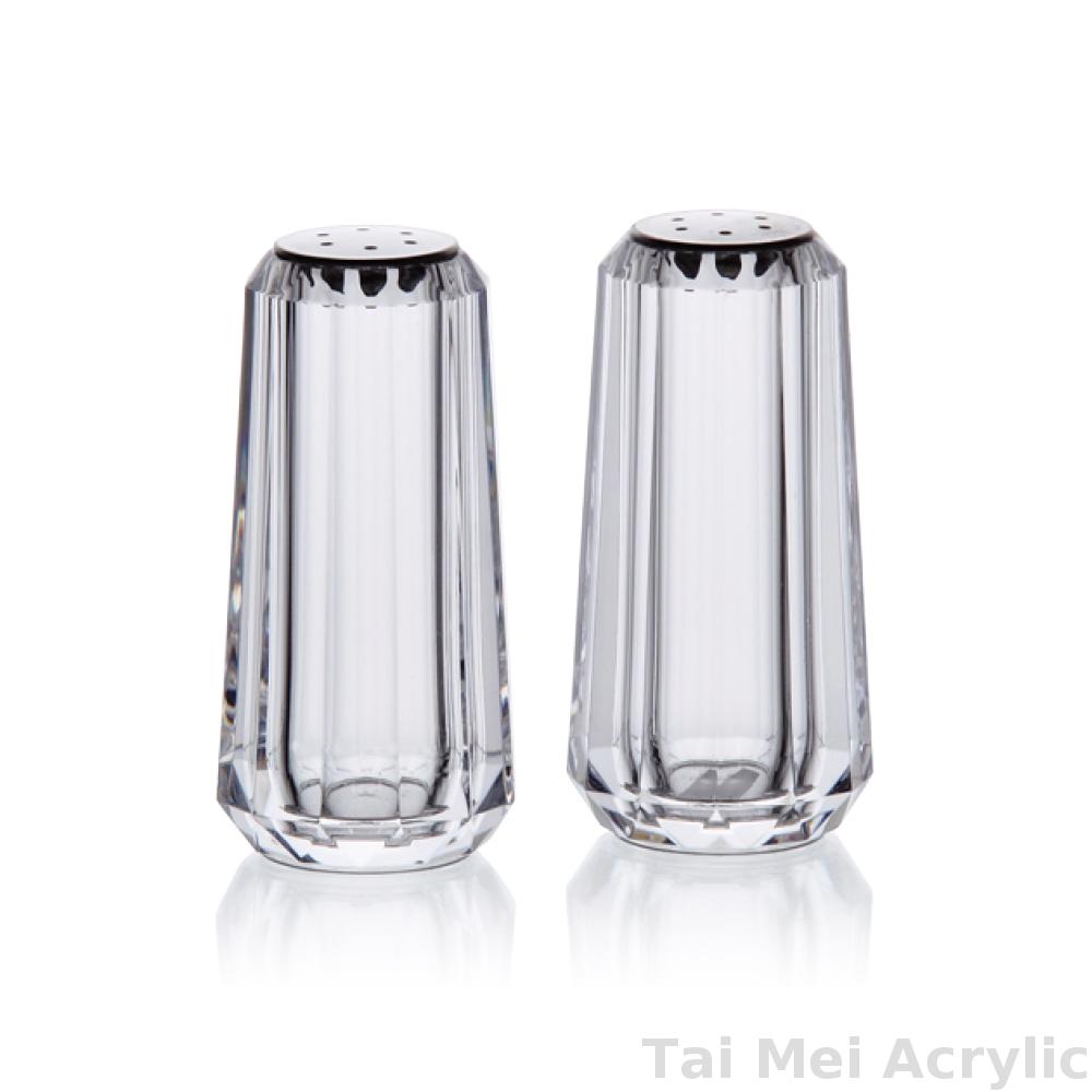 Acrylic Large Faceted Salt & Pepper Shaker Set, seasoning holder ...