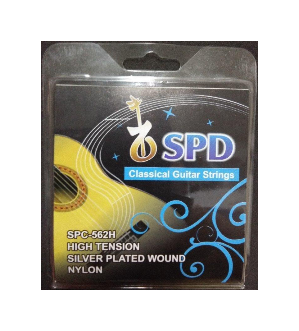 SPD Classical Guitar Strings, Silver Plated Wound, Nylon, High Tension ...