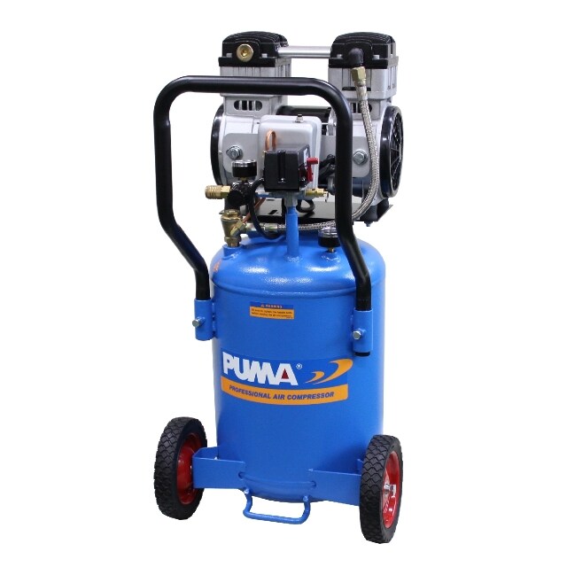 PUMA Oil-less Silent 1.5 HP, 8 Gallon, Portable Air Compressor ...