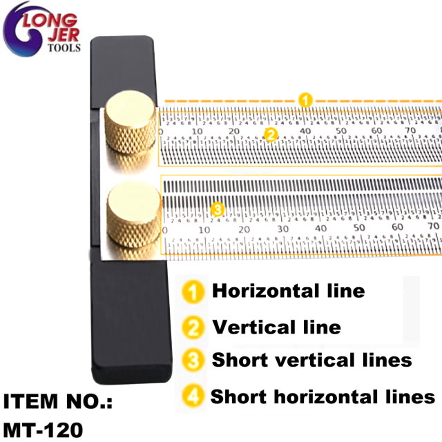 Precision Marking T-Ruler and Stainless Steel Bend Ruler Woodworking Ruler