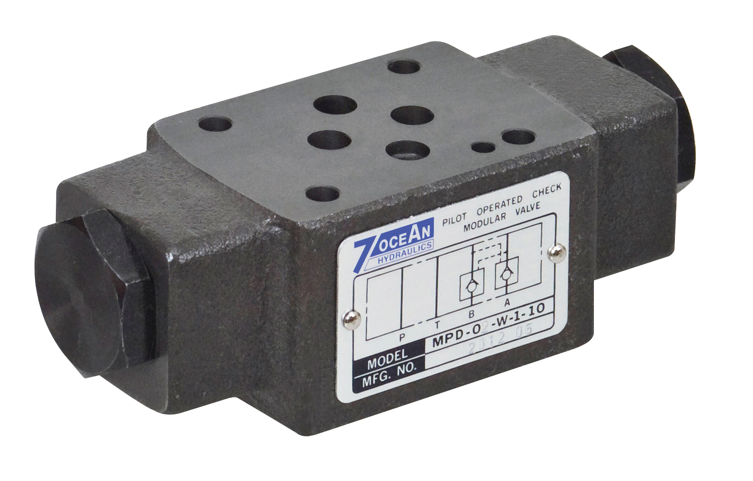 D03 Decompression Pilot Operated Check Sandwich Valve 4570 PSI 13.2 GPM ...