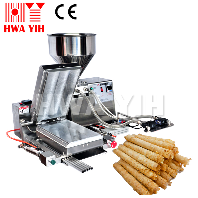 HY-793-A1 Automatic Open and Fill Egg Roll Biscuit Machine with 1 set baking machine | Taiwantrade