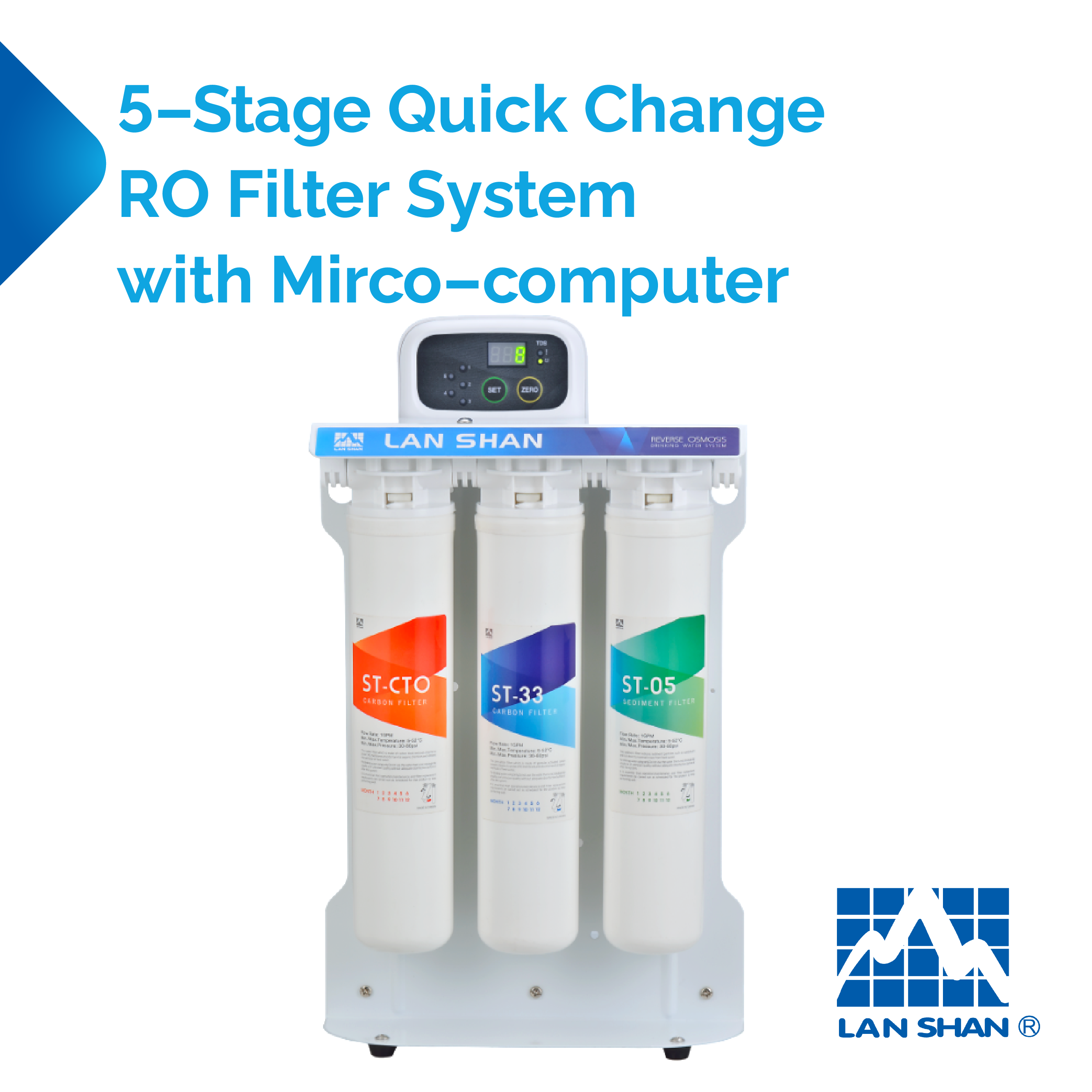 5-Stage Quick Change RO Filter System with Mirco-computer, Residential ...