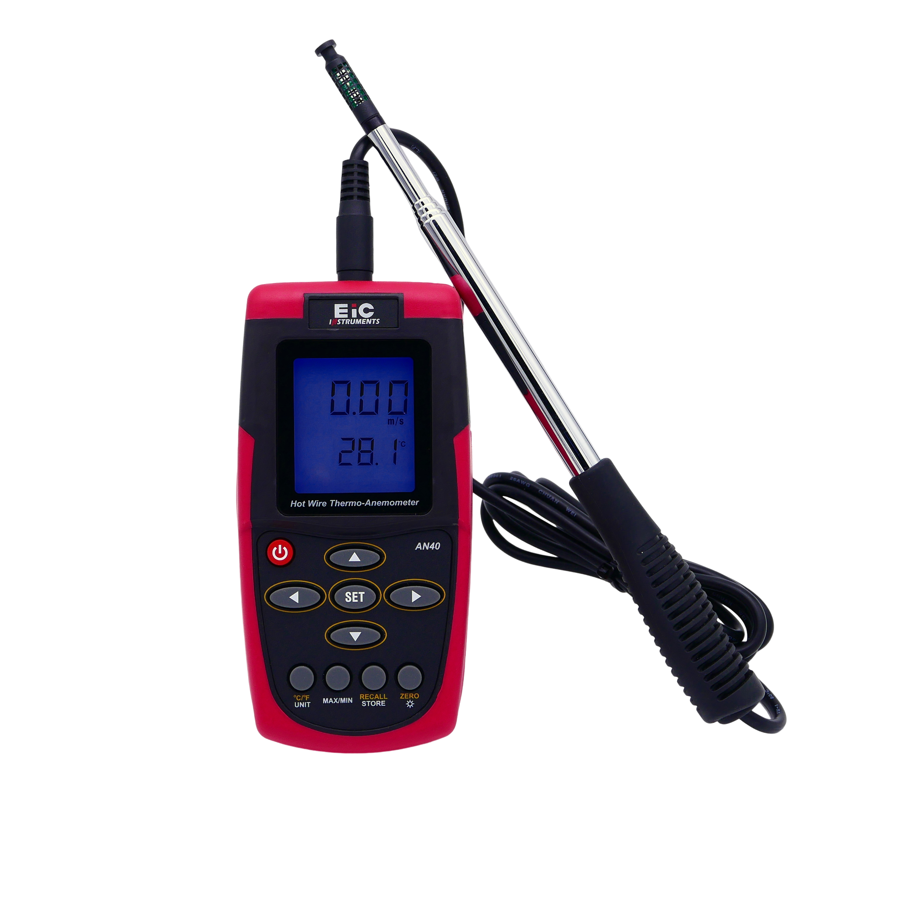 Hot Wire Thermo-Anemometer with Telescoping Probe for Accurate Airflow ...