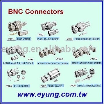 BNC Bayonet Electrical Connector , Kinds of Connectors for CCTV System ...