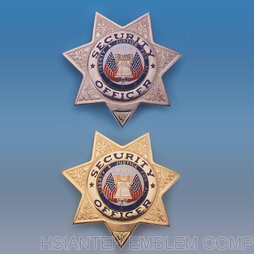 【HsianteH】Security Officer Copper / Zinc Alloy Badge Lapel Pin College ...