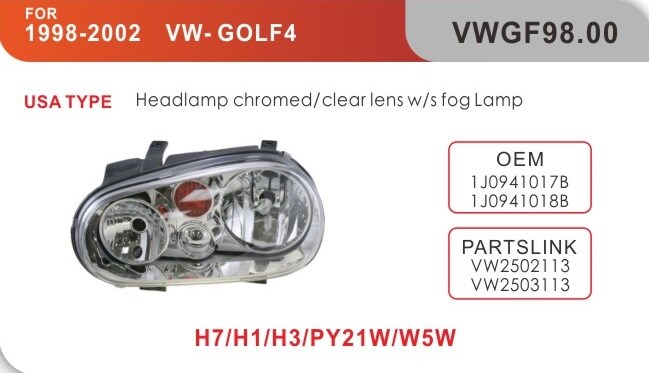For Volkswagen GOLF 4 1998-2002 | Taiwantrade.com