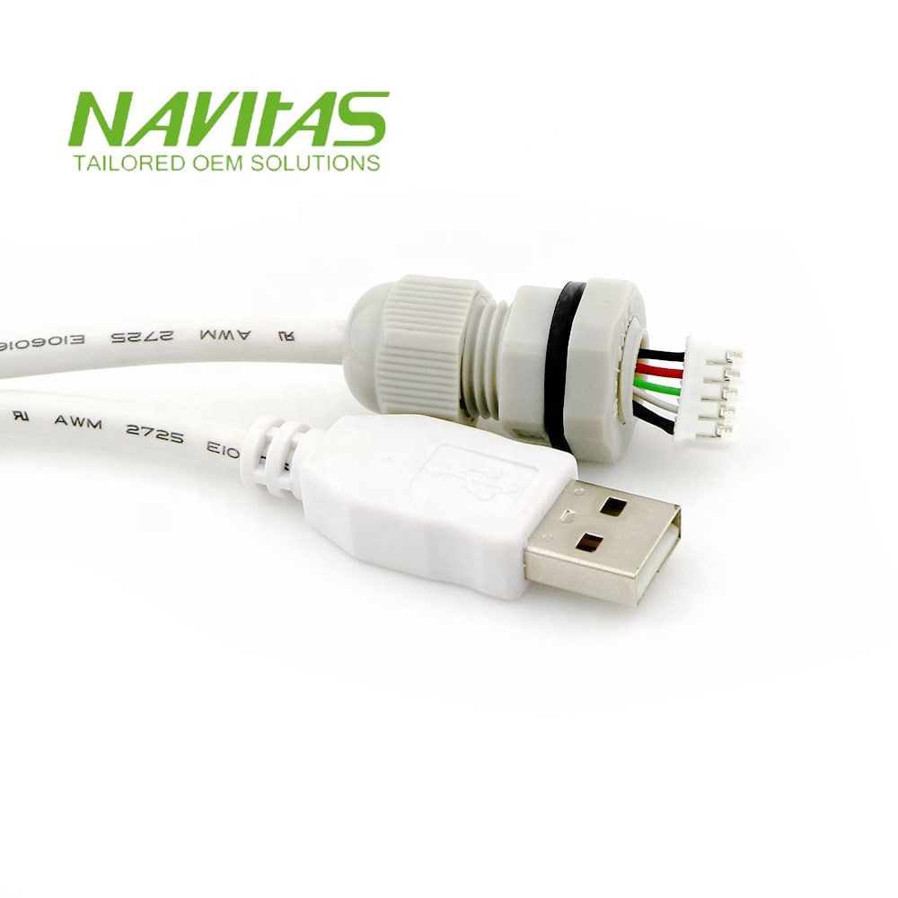 Custom JST PHR 5 pin to Molding USB 2.0 Type A Male Cable Assembly ...