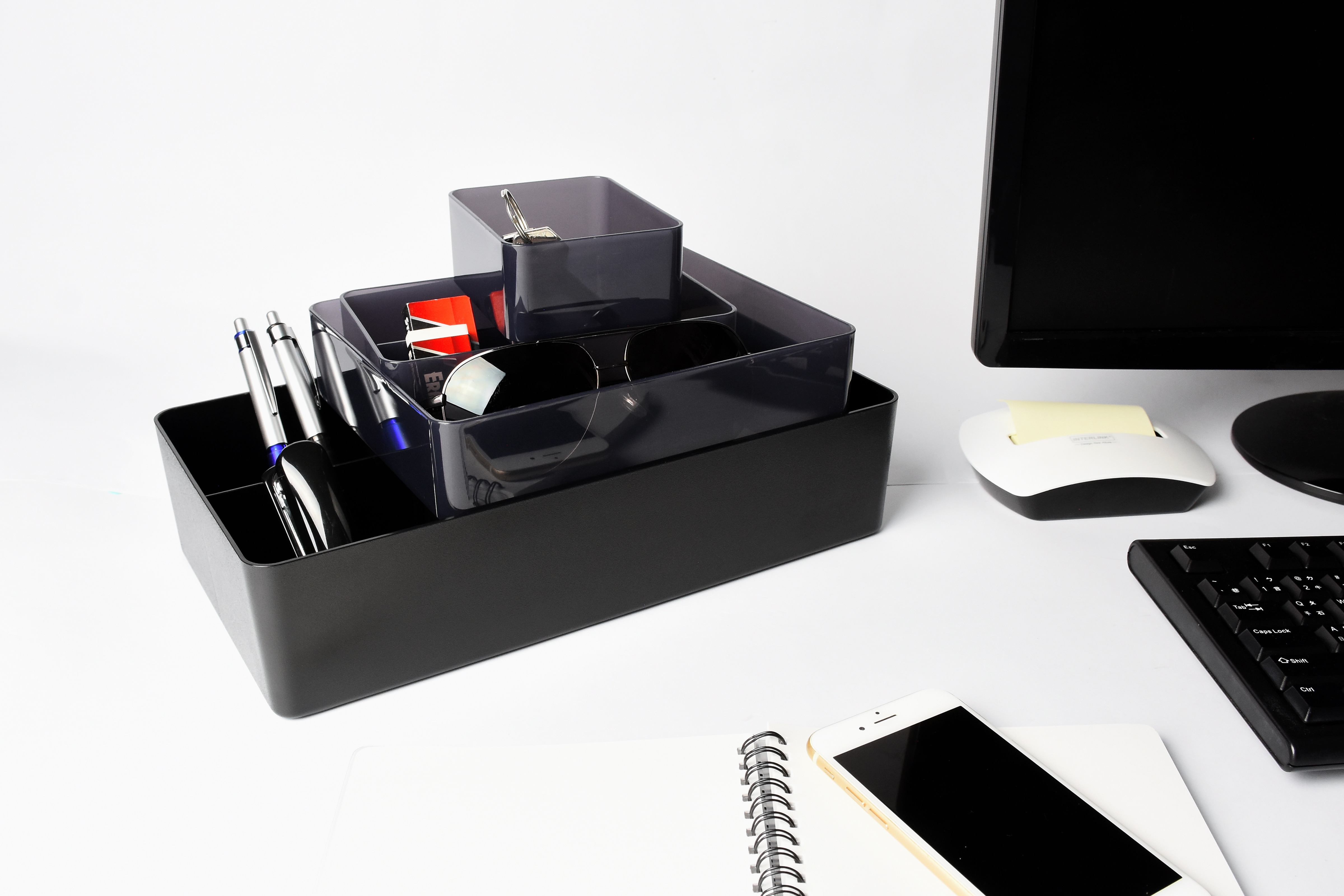 Desktop Stackable Storage Box, Movable Partition | INTERLINK ENTERPRISE ...