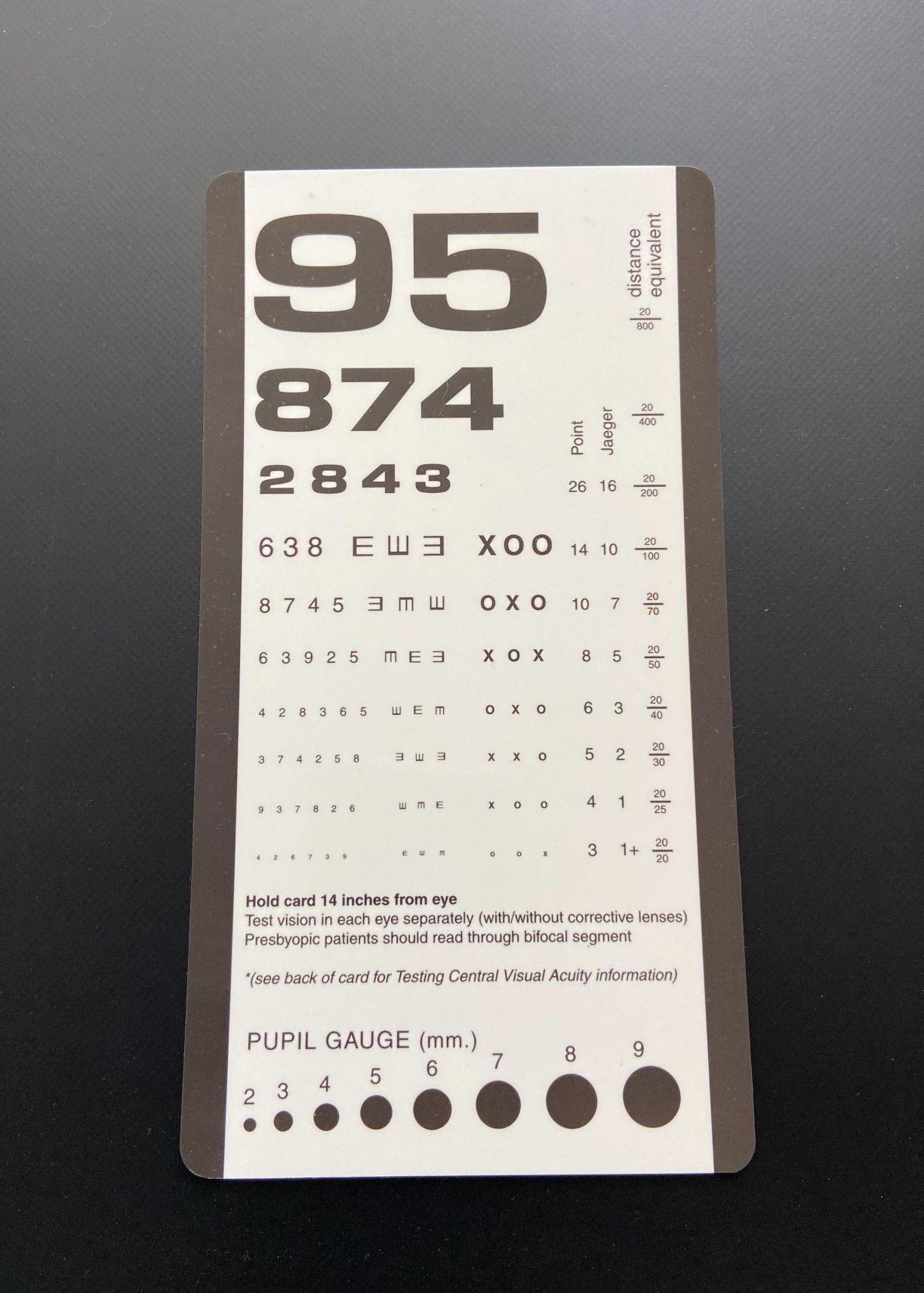 ROSENBAUM POCKET EYE CHART | Taiwantrade