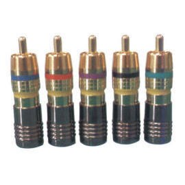 Compression Push & Lock Waterproof RCA Male Connector | Taiwantrade.com