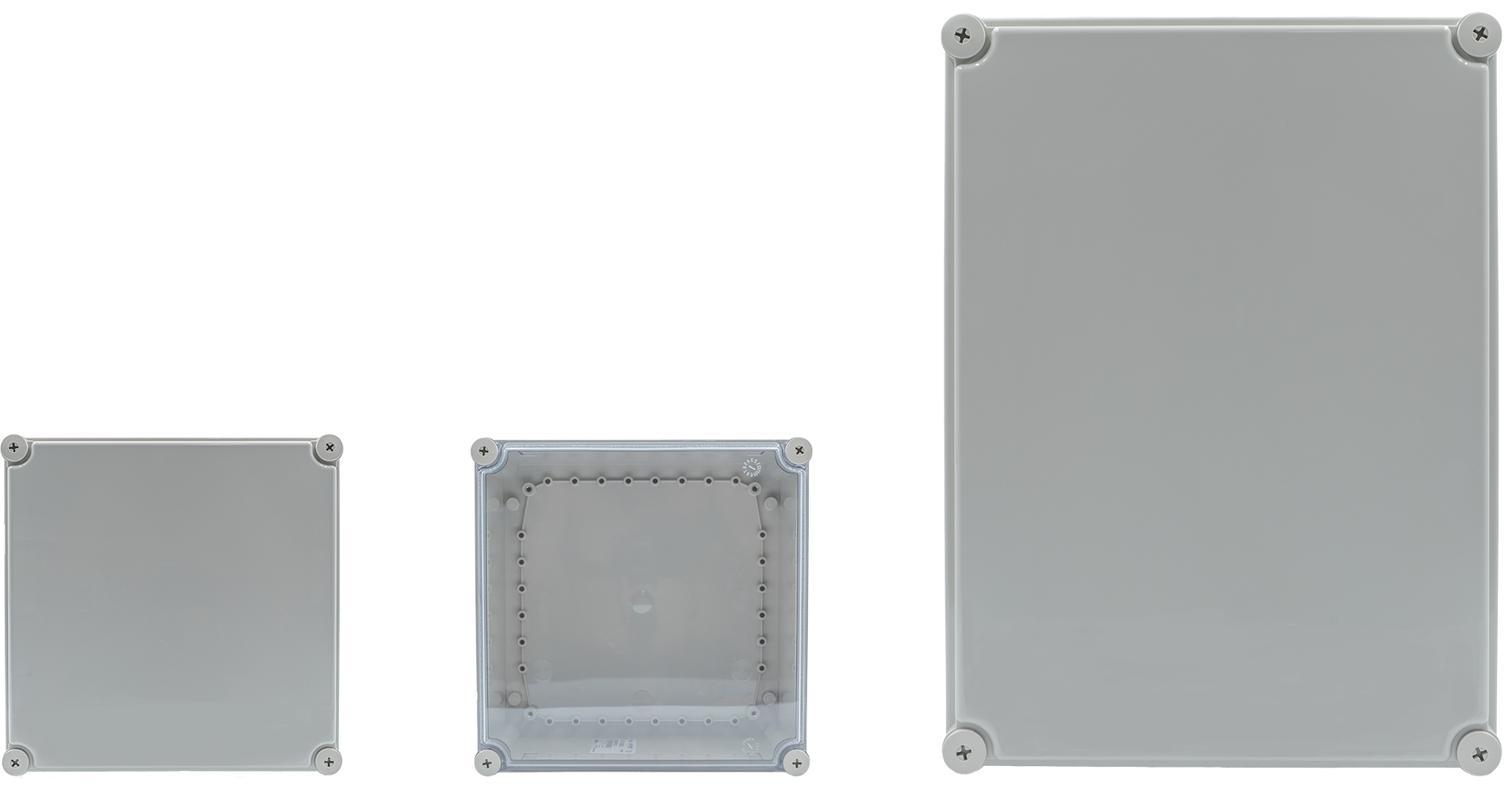 IP66 Polycarbonate Screw Mount Lid 140x170x95mm Grey Body Grey Cover