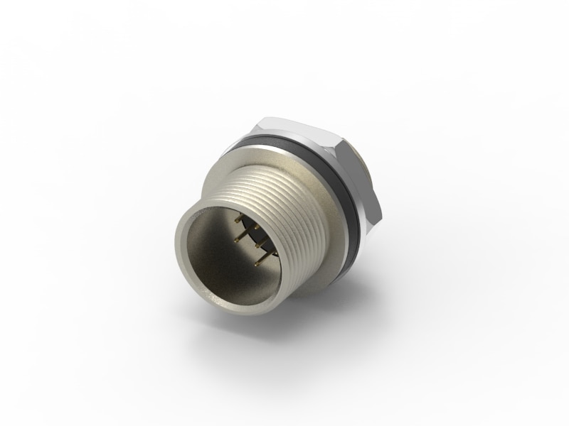 DIN (M) 8PIN Rear Lock Solder Type(NY-HR25-7 Receptacle Type)(Lock:M8*0 ...