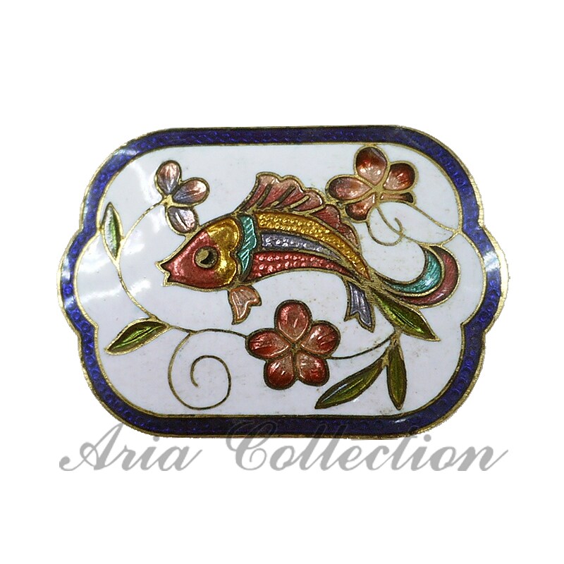 Cloisonne buckle - Fish | Taiwantrade