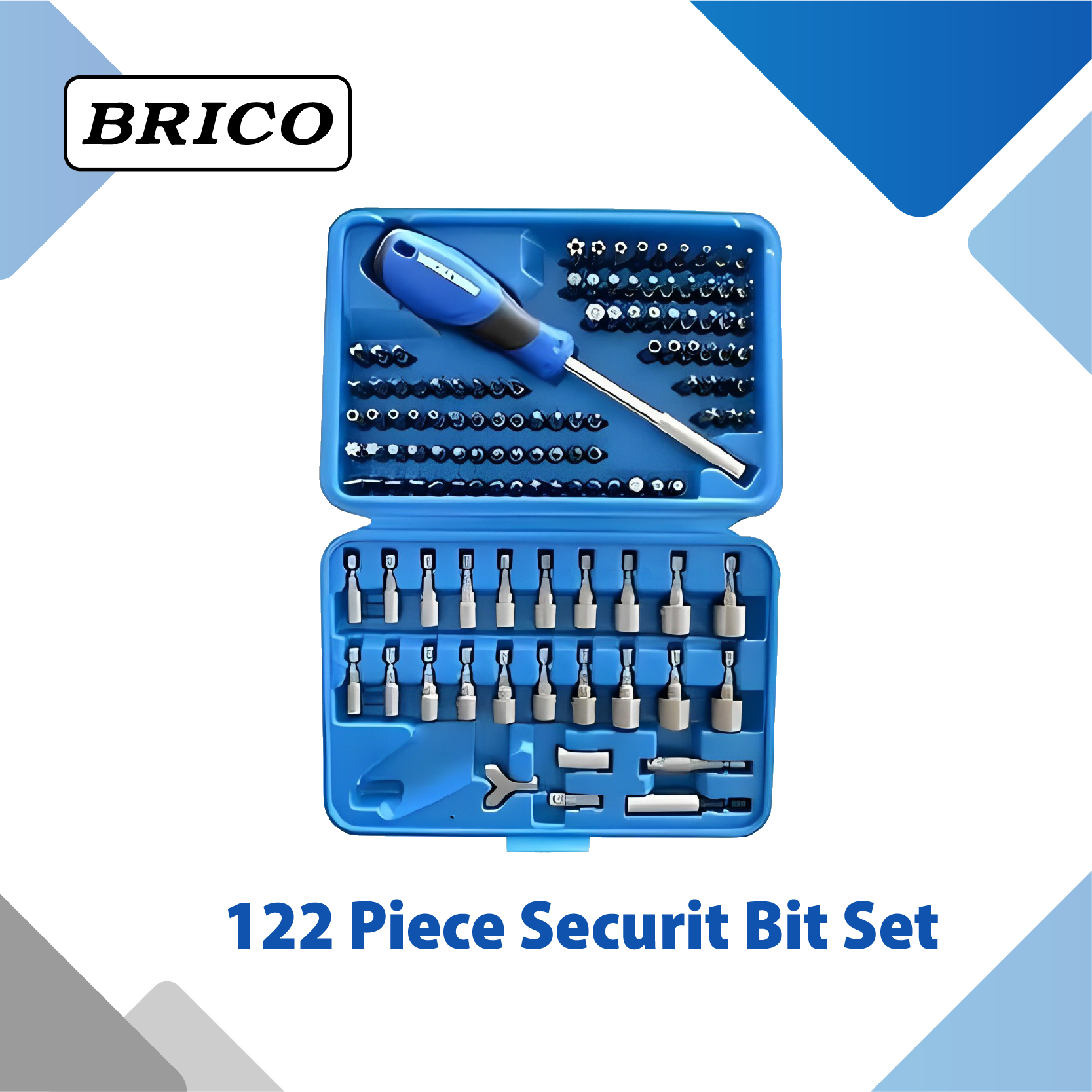 122 Piece Securit Bit Set, Spanner Bit Set Includes Magnetic Bit Holder ...