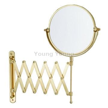 Gold Magnifying Extendable Vanity mirror- Brass with 7.5 inch mirror ...