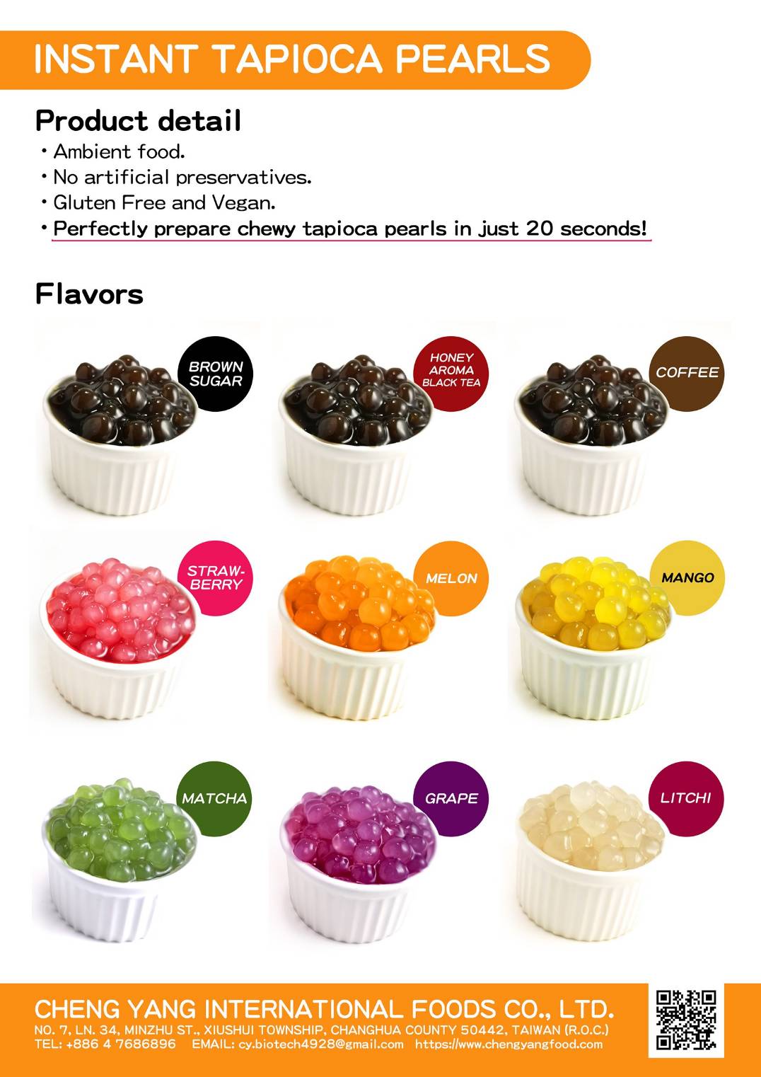 Instant Bubble Tea(Non-Frozen/room temperature) / Instant Boba Tapioca ...