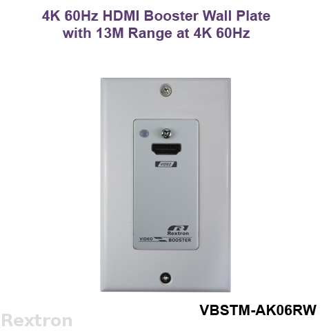 US Wall Plate True 4K HDMI Video Booster (Receiver), VBSTM-AK06RW | Taiwantrade