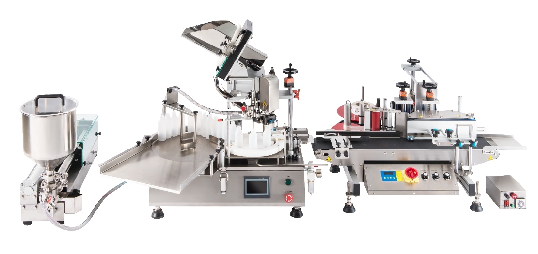 Compact Filling Capping and Labeling Line for Brown Sugar Syrup ...