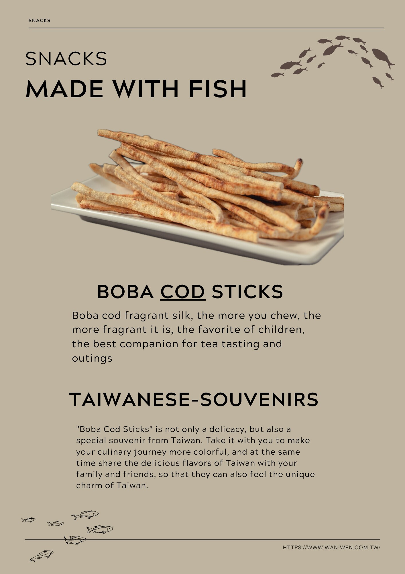Boba cod sticks | Taiwantrade